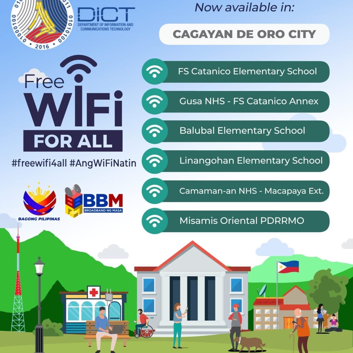 DICT Region 10: Enhanced Connectivity "Free WiFi for all"